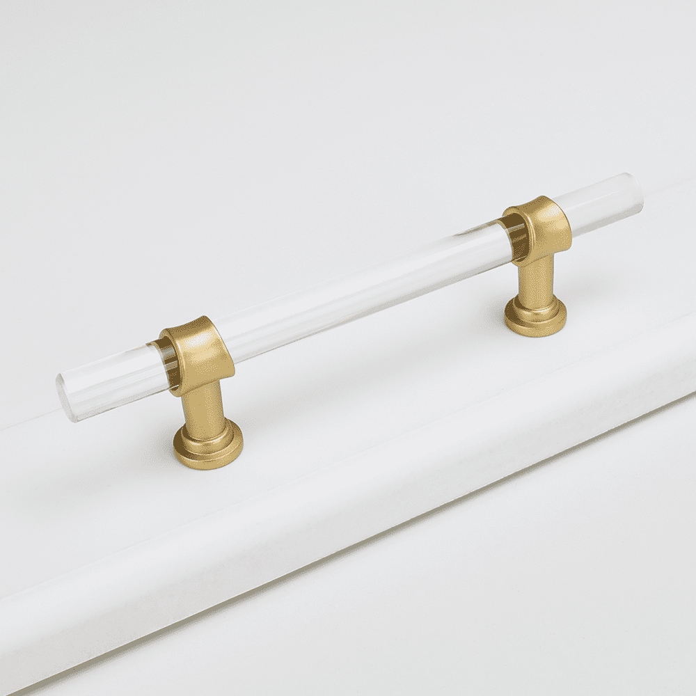 Homdiy 25 Pack Acrylic Drawer Handles Matte Gold Cabinet Pulls for ...