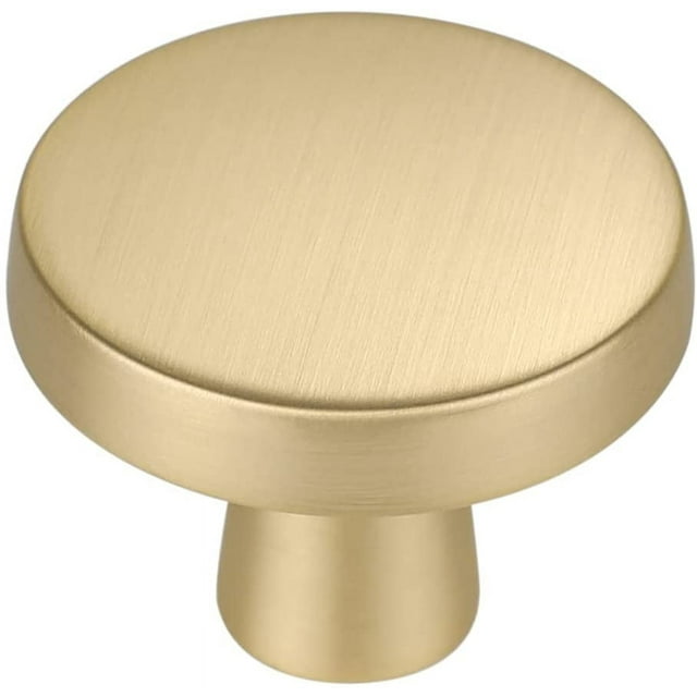 Homdiy 25 Pack Gold Cabinet Knobs Round Kitchen Cabinet Knobs Solid Cabinet Hardware for Dresser ...