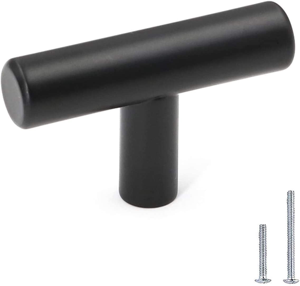 Homdiy 25 Pack Kitchen Cabinet Knobs Stainless Steel Single Hole Black ...