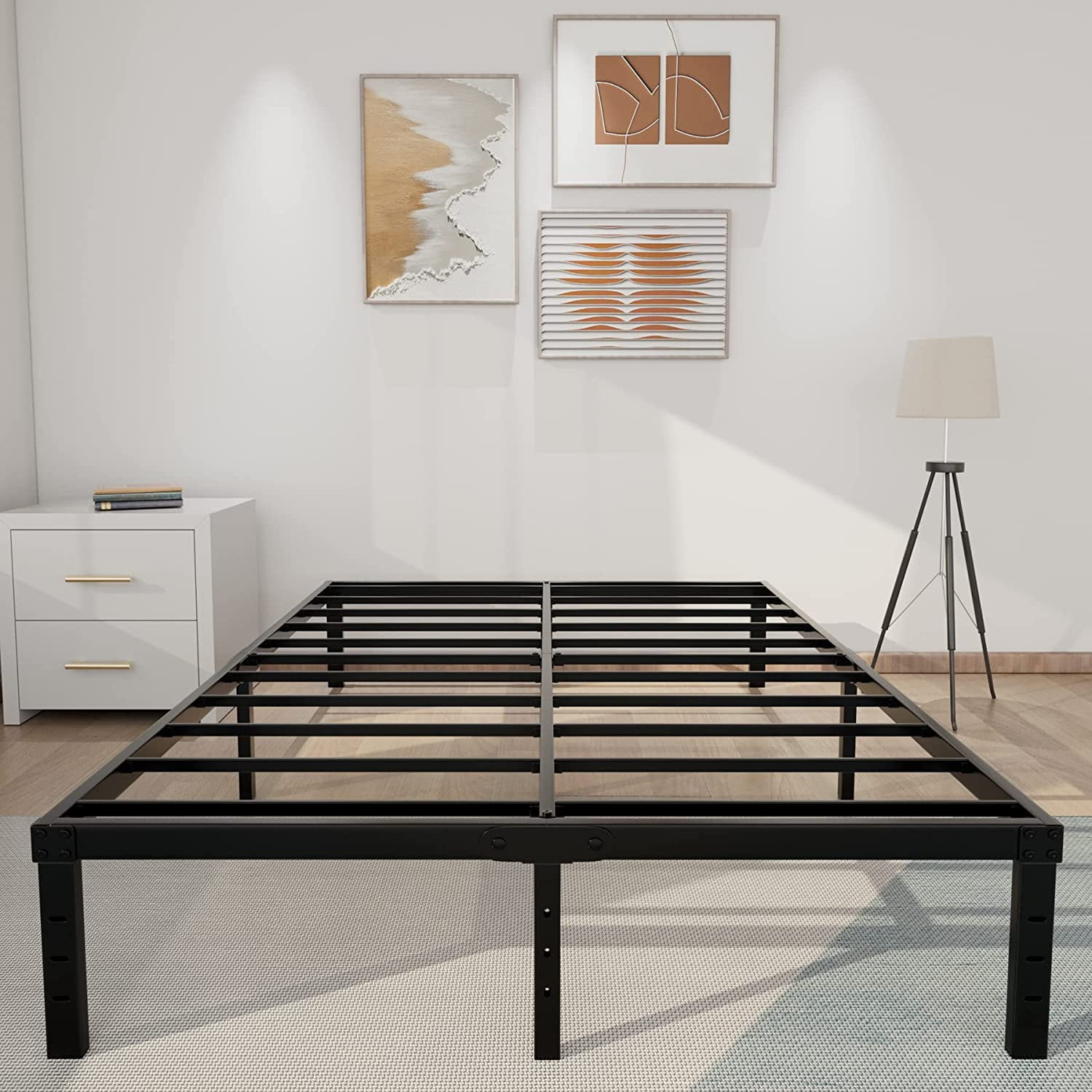 Homdock 14 Inch Metal Platform Bed Frame/Sturdy Strong Steel Structure ...