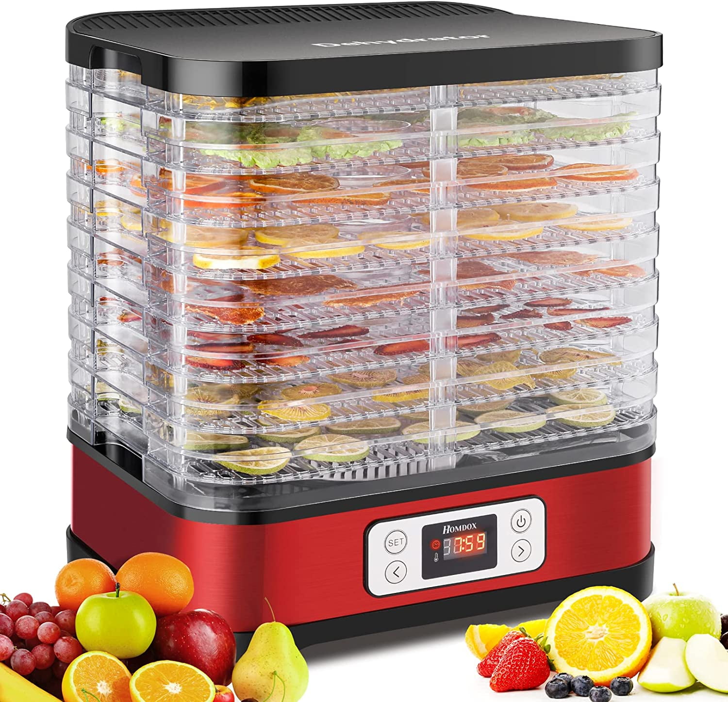 Homdox Food Dehydrator Machine, Dehydrators for Food and Jerky with ...