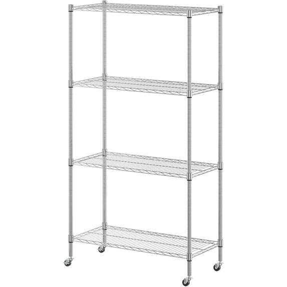 Homdox Heavy Duty 4-Tier Metal Shelving Unit with Adjustable Shelves ...