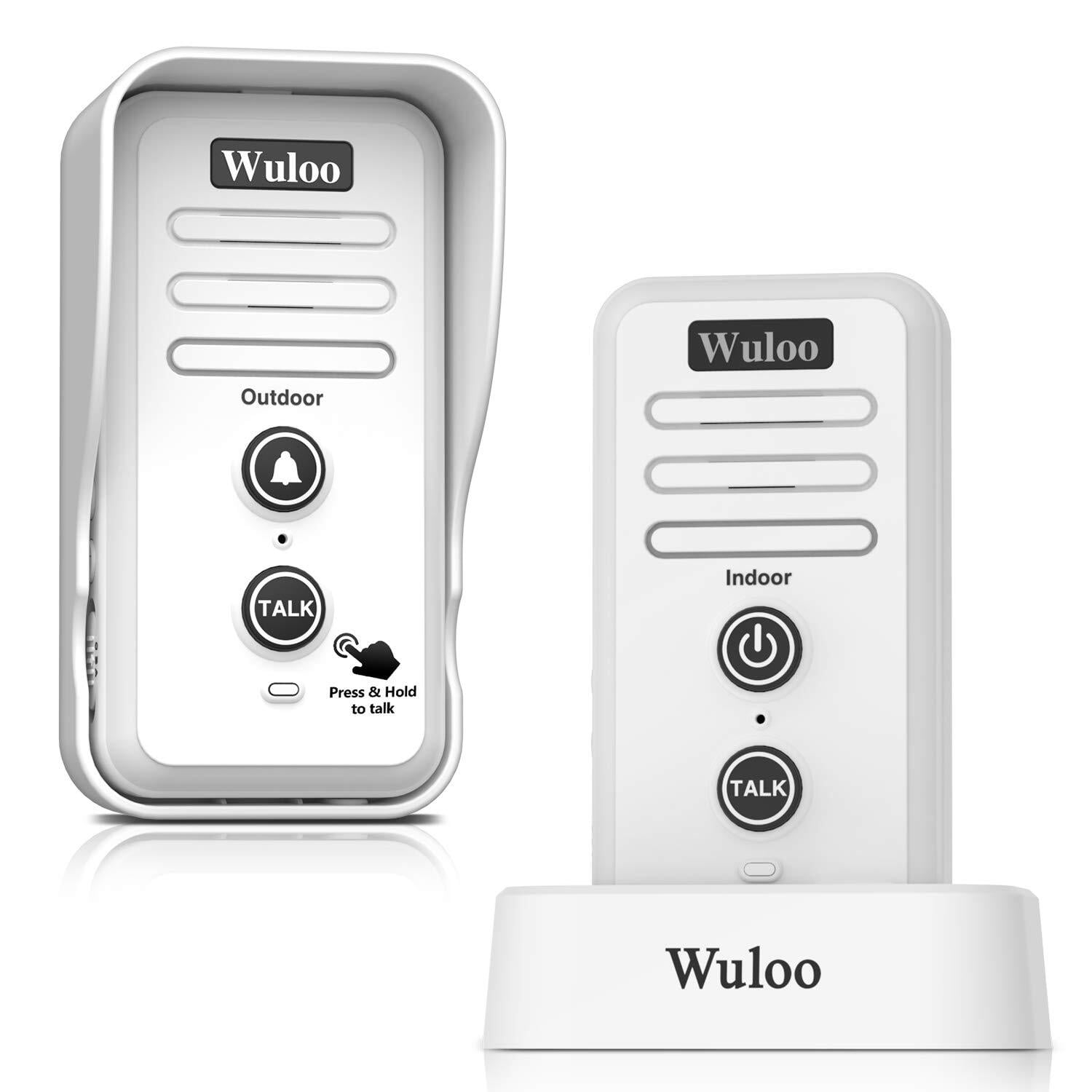 Home 1/2Mile Range Wireless Intercom Doorbell Rechargeable Battery ...