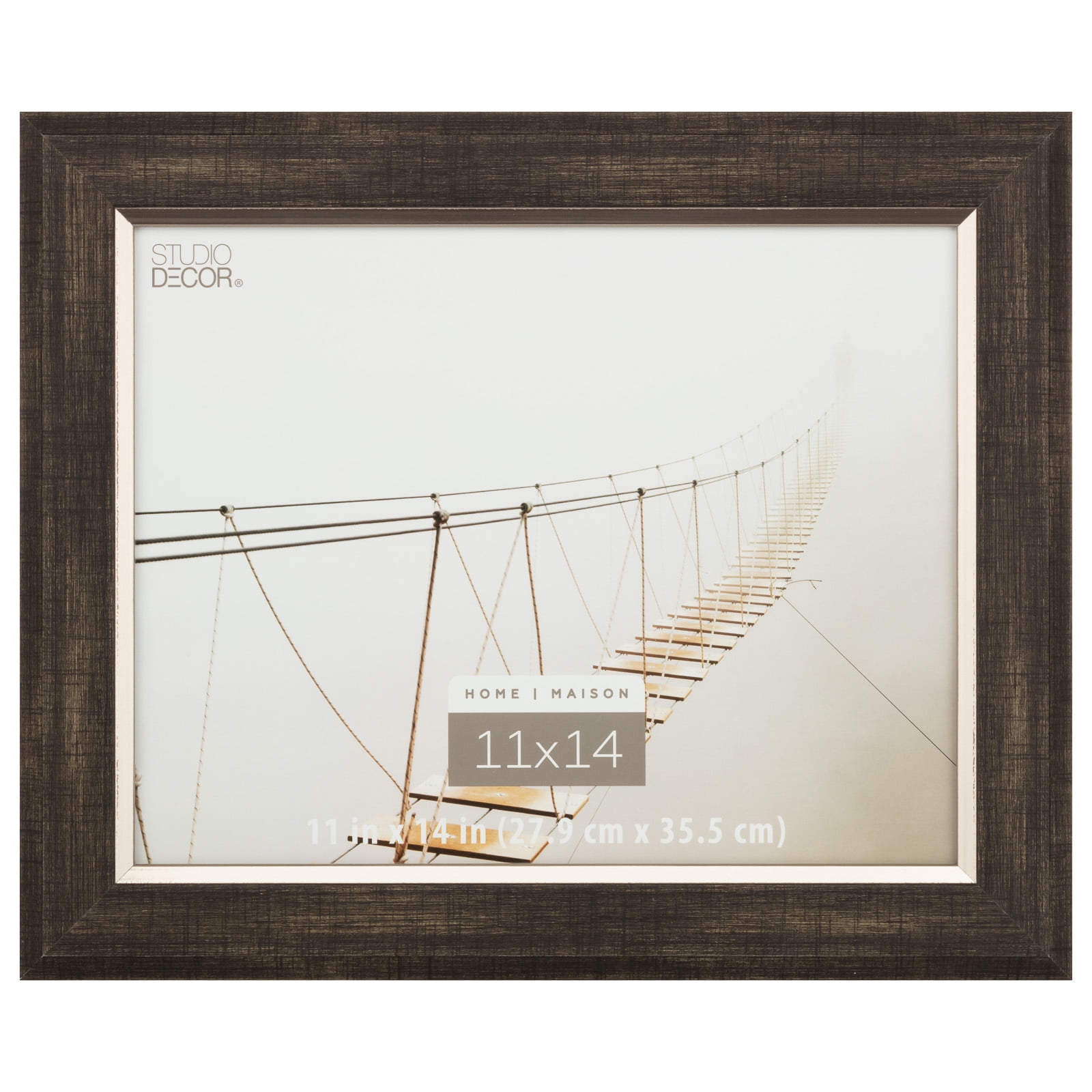 Home 11" x 14" Black & Silver Frame by Studio Décor® - Walmart.com