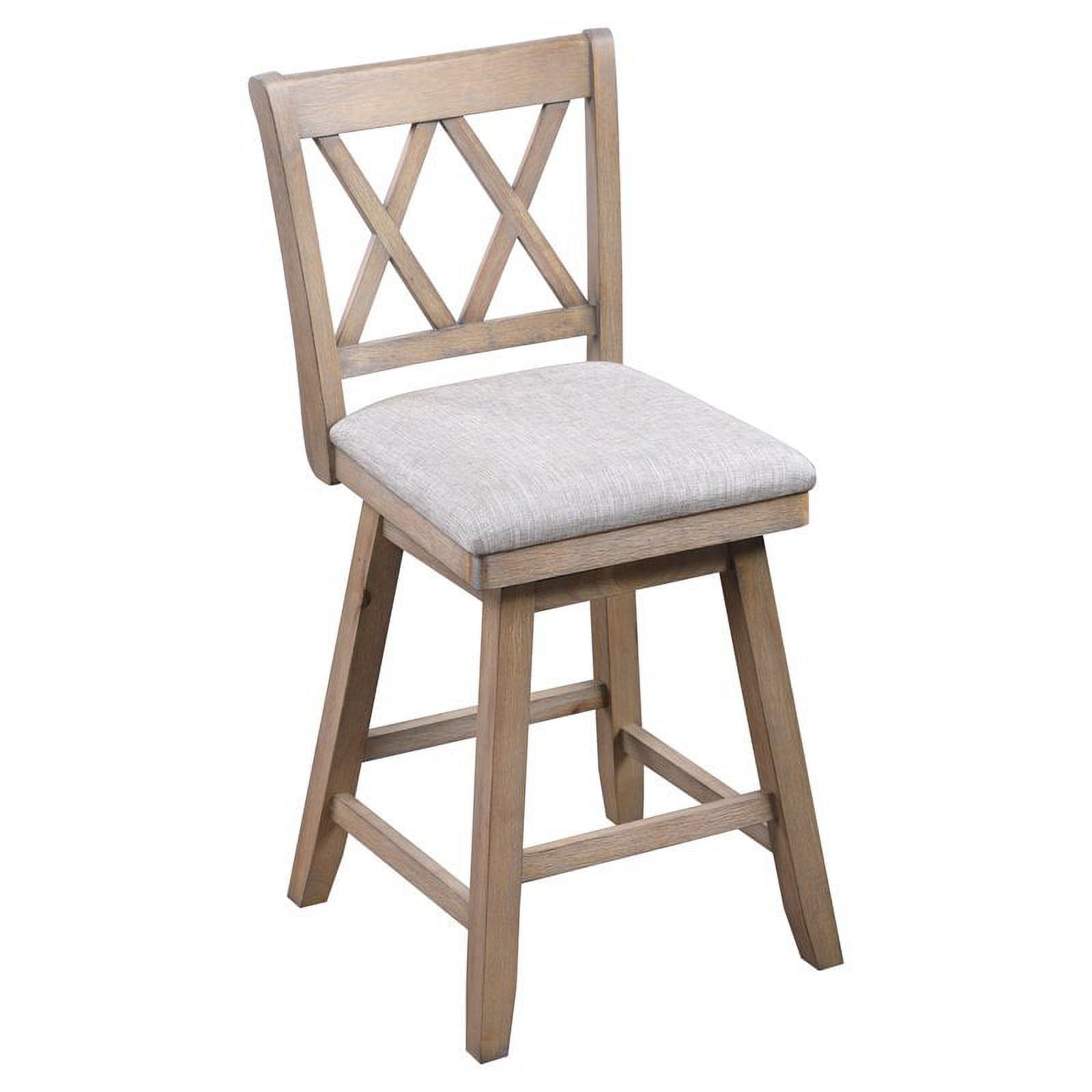 Home 2 Office Brookline 24" Swivel Solid Wood Counter Stool in Beige ...