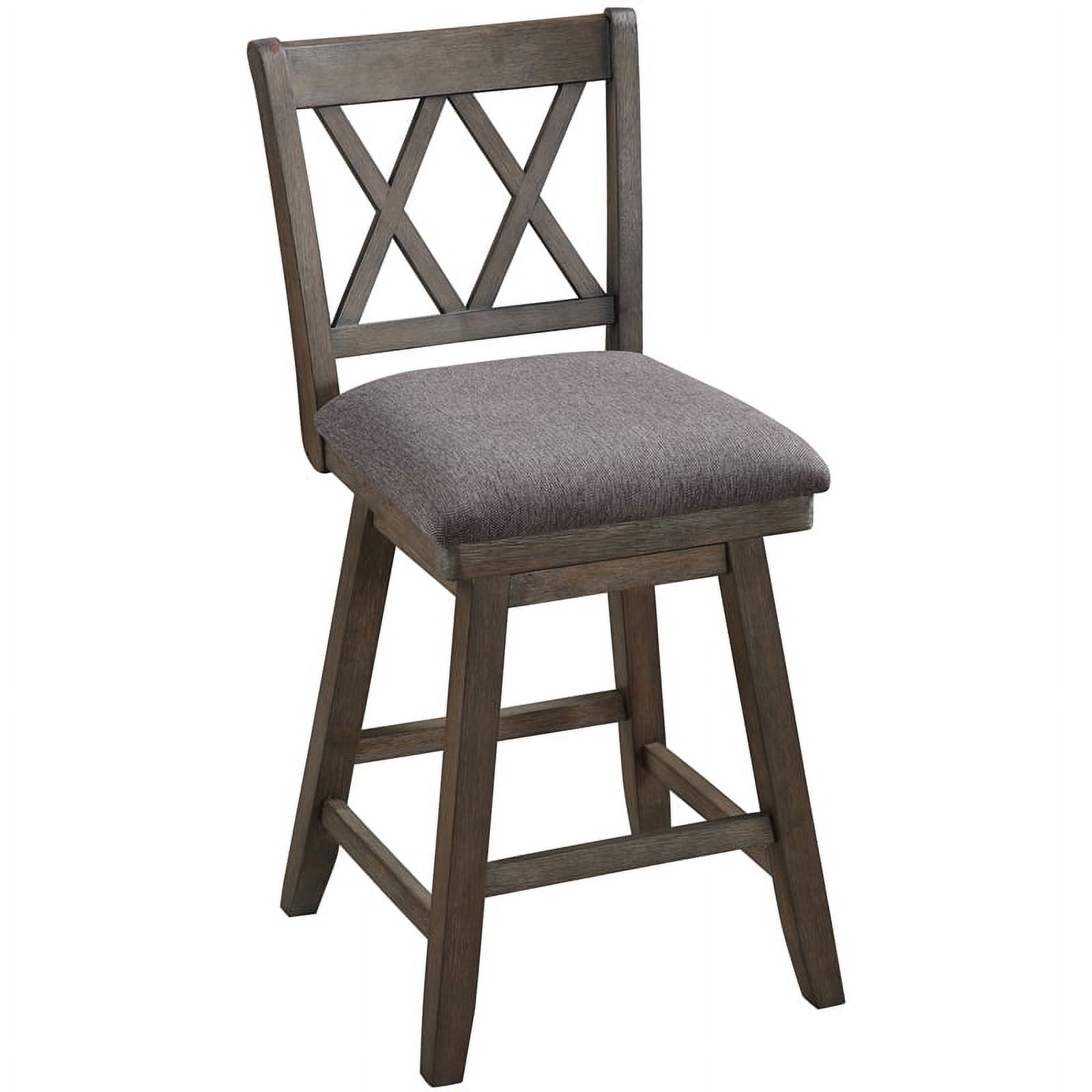 Home 2 Office Brookline 24" Swivel Solid Wood Counter Stool in Walnut ...