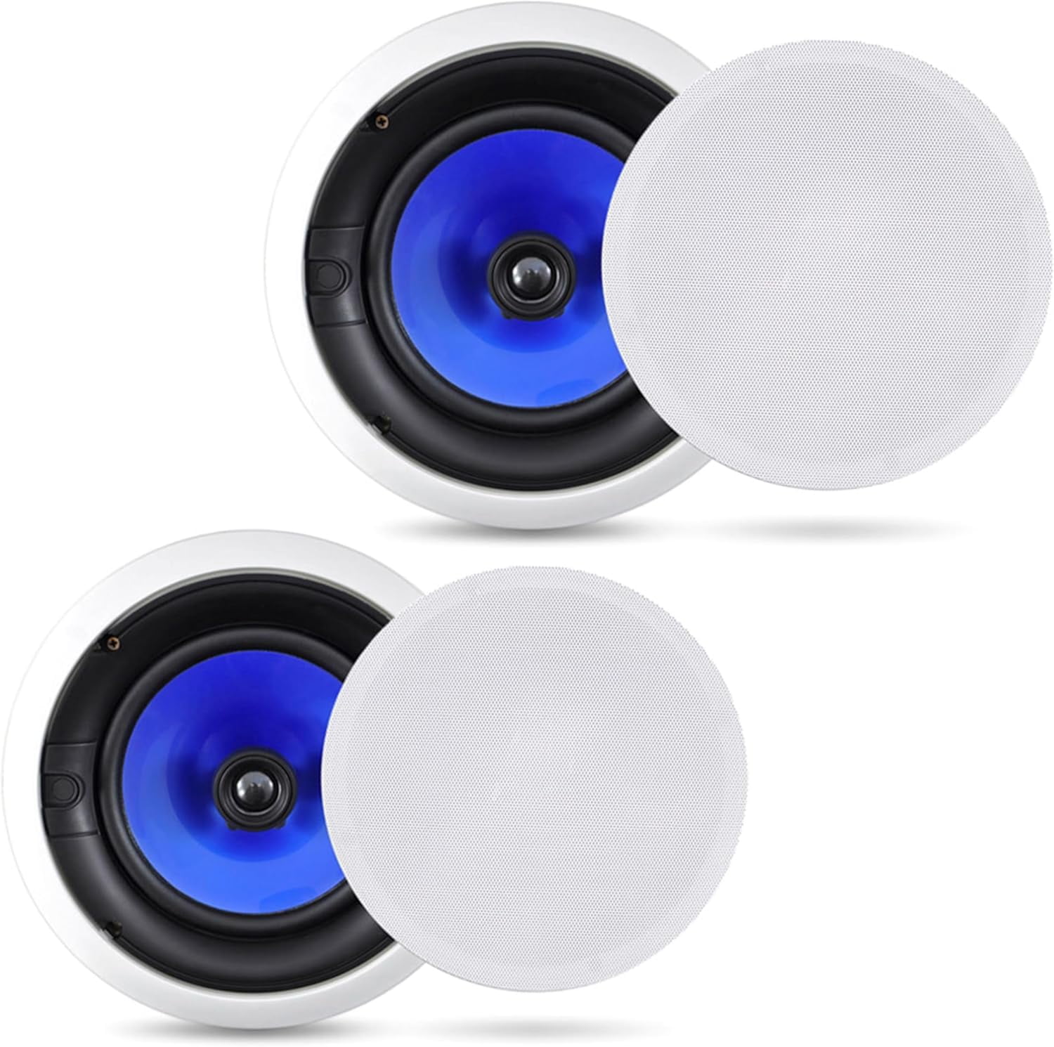 Home 2-Way In-Wall In-Ceiling Speaker System - Dual 8 Inch 300W Pair of ...
