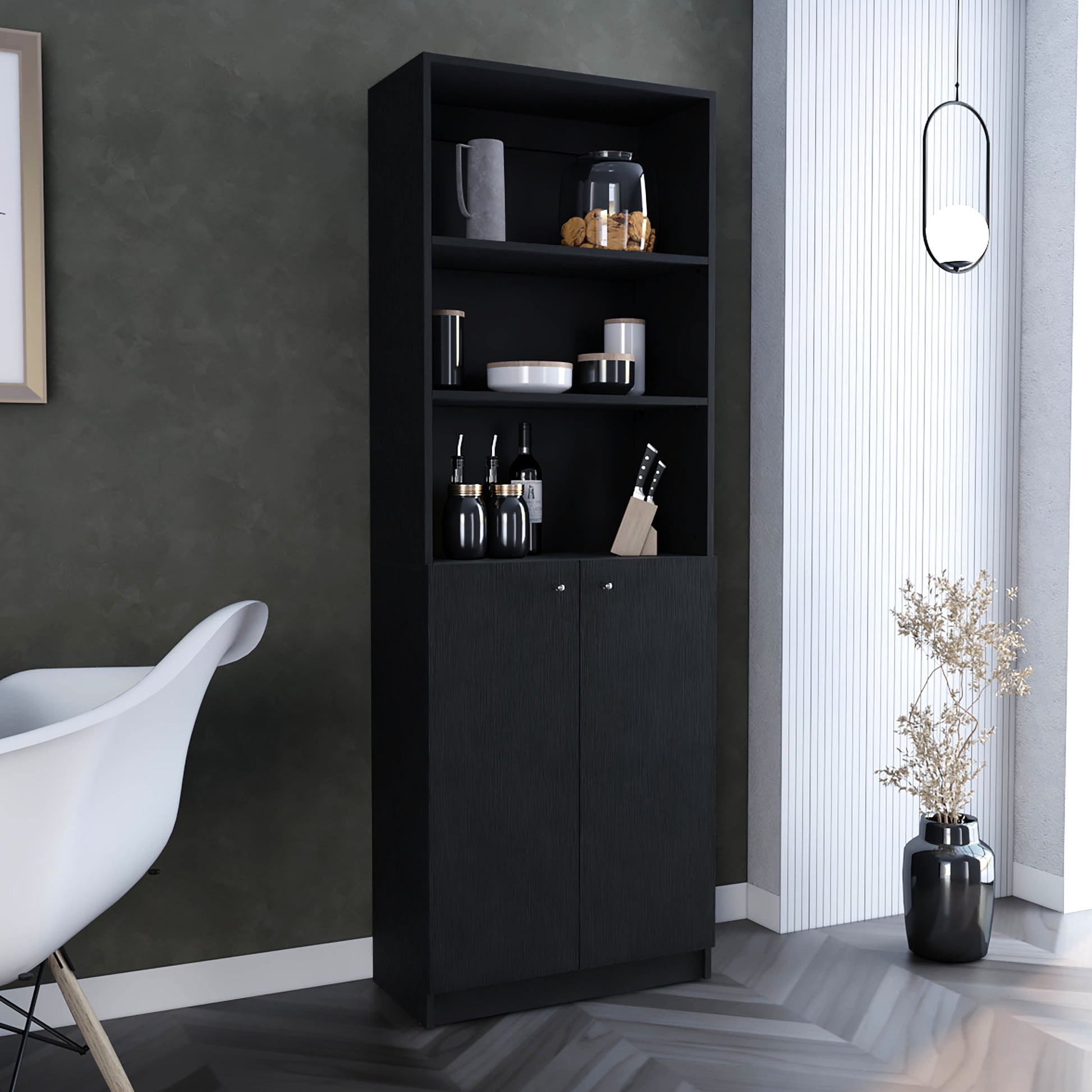 Home 2-door Bookcase, Fashionable Practical Function Storage Unit ...