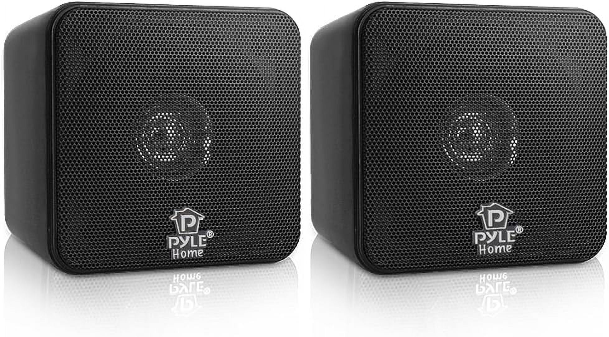 Home 4” Mini Cube Bookshelf Speakers-Paper Cone Driver, 200 Watt Power ...