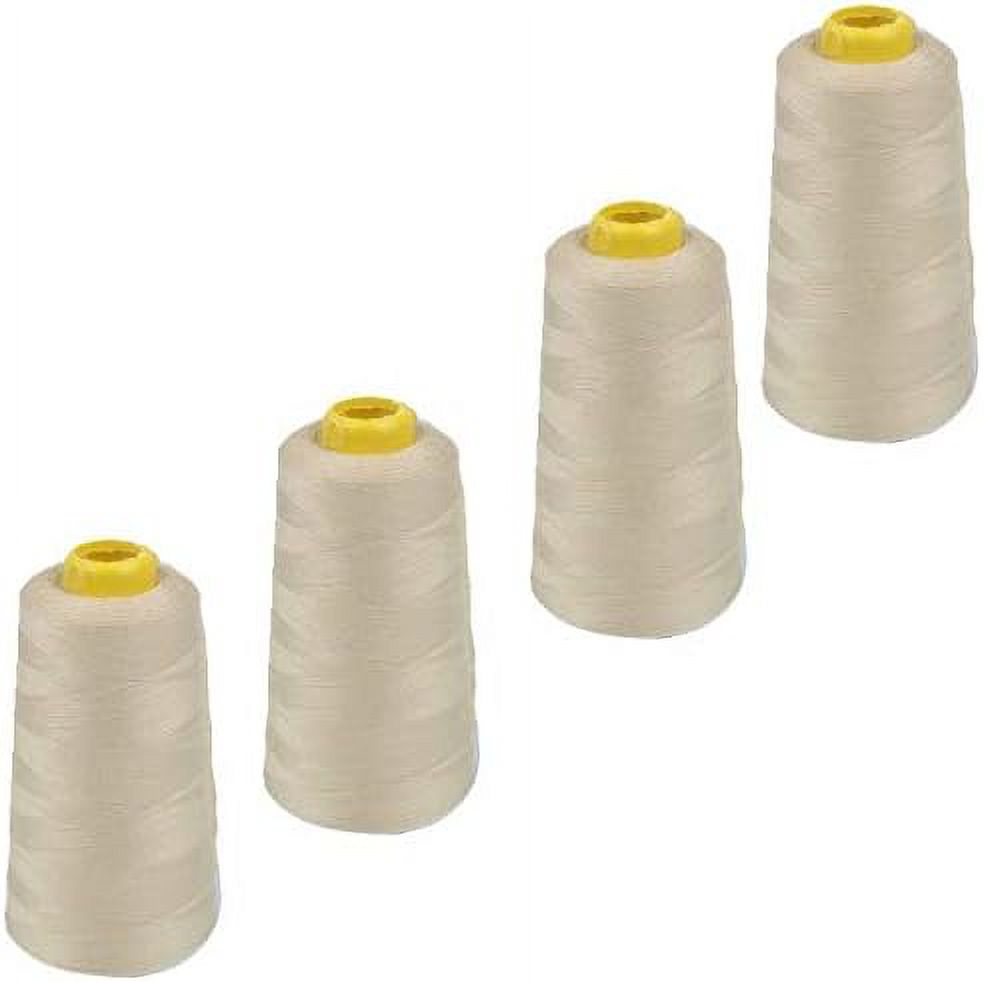 Home 4-Pack of 6000 Yards (Each) Beige Serger Cone Thread Purpose ...