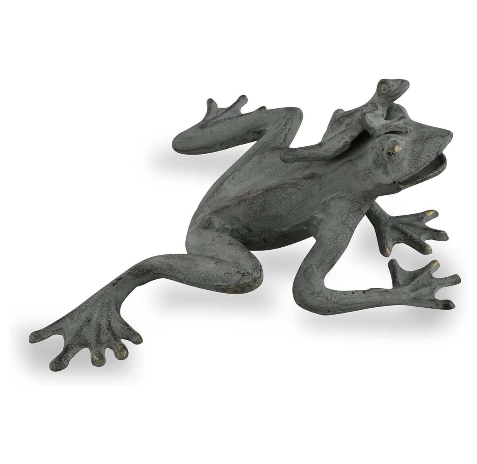 Home 41077 Greywash Mama and Baby Frog 6.5 x 17 Aluminum and Iron ...