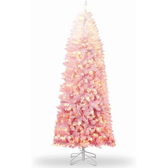 Home 7.5 ft Prelit Artificial Christmas Tree with RGB & Warm White ...