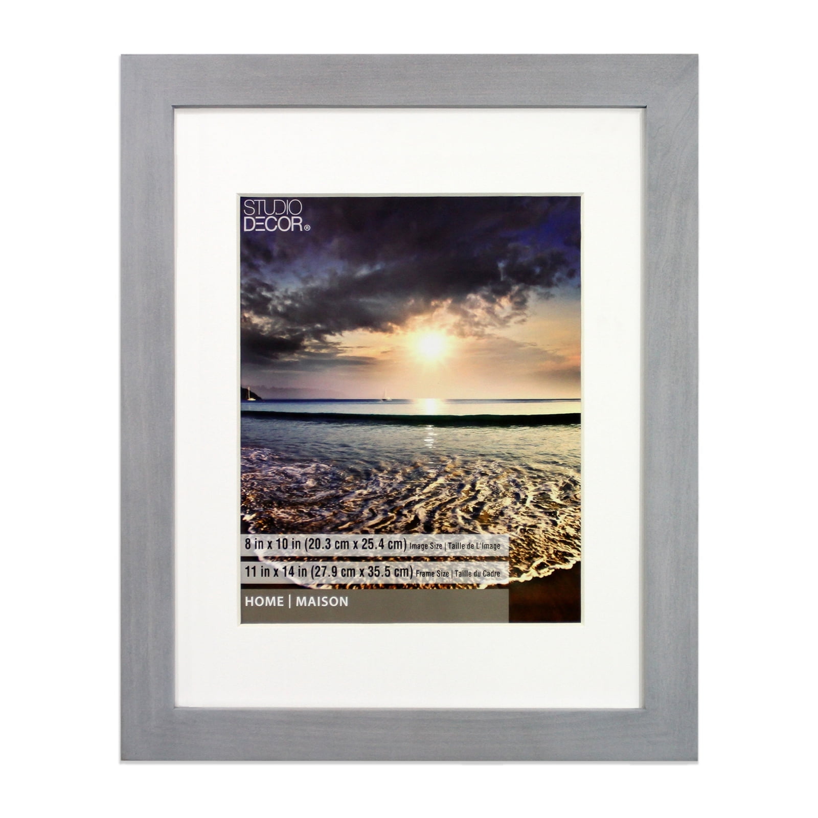 Home 8" x 10" Blue Washed Flat Frame with Mat by Studio Décor ...