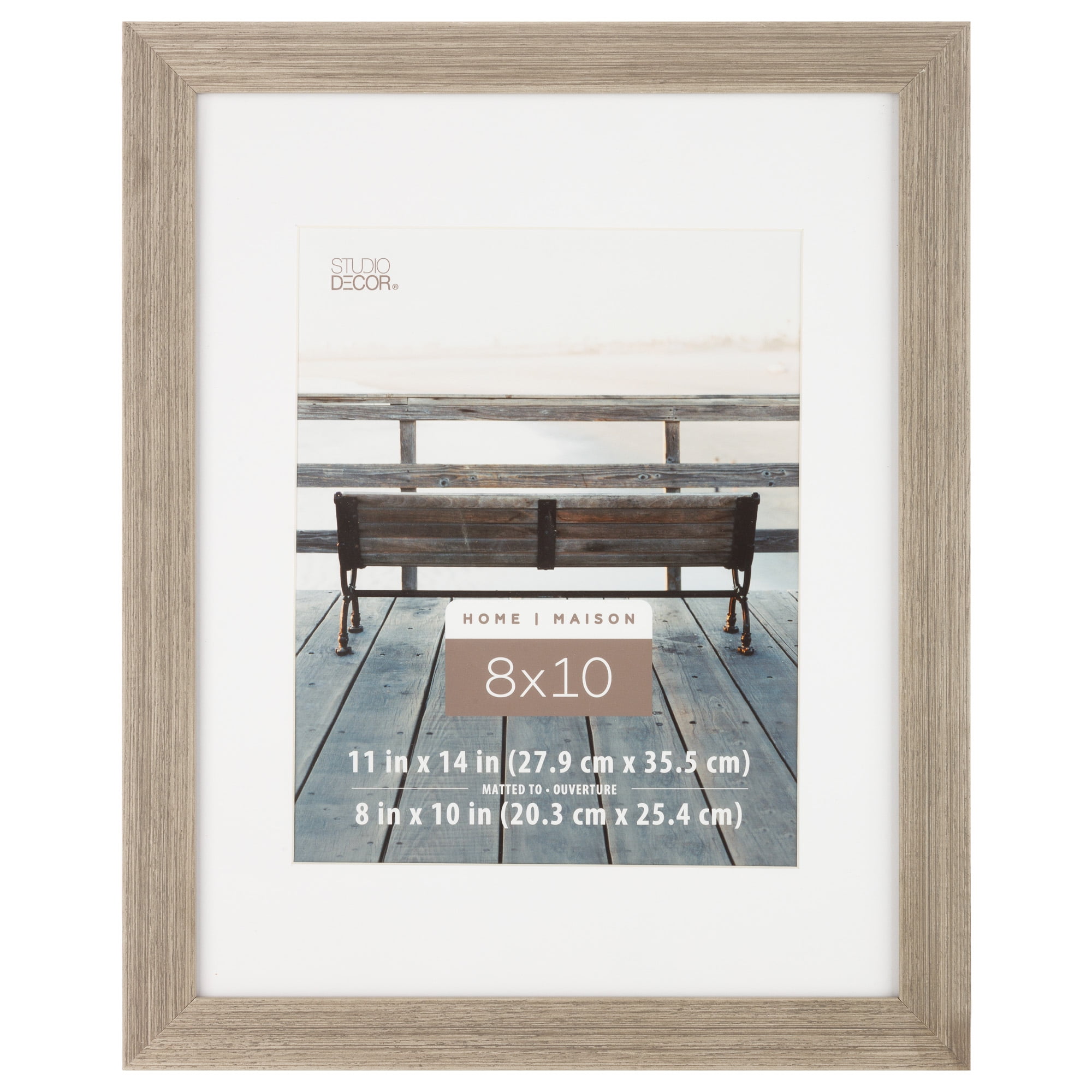 Home 8" x 10" Gray Frame with Mat by Studio Décor® - Walmart.com