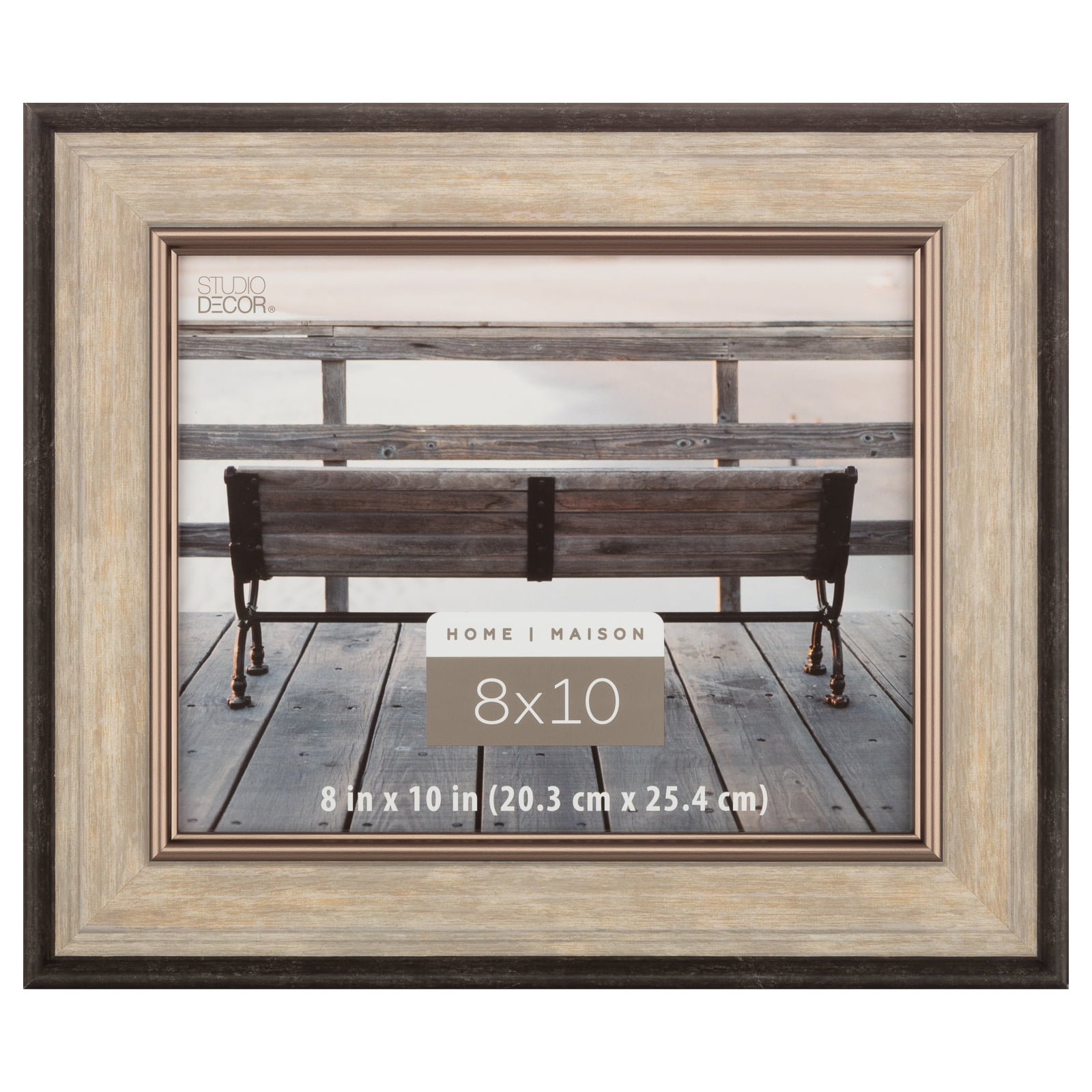 Home 8" x 10" Greige & Black Frame by Studio Decor - Walmart.com