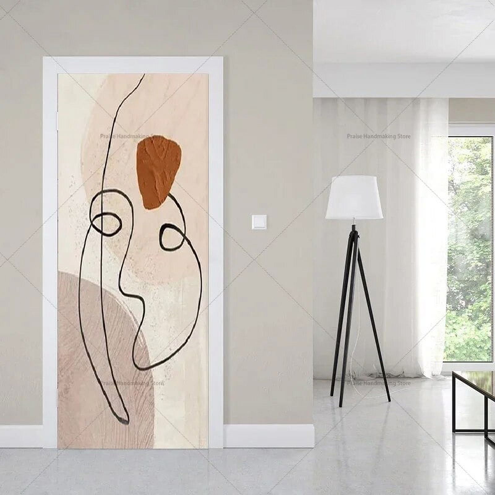 Home Abstract Art Background Door Sticker， New House Decoration Wall ...