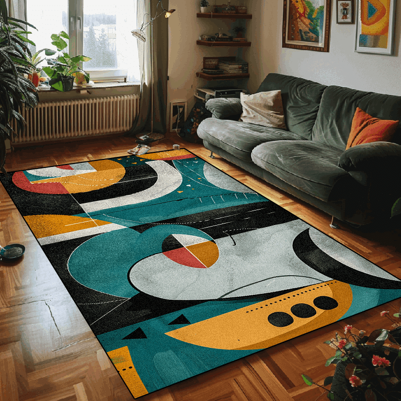 Home Abstract ration Rugs Living Room Large Carpets Geometry Pattern ...