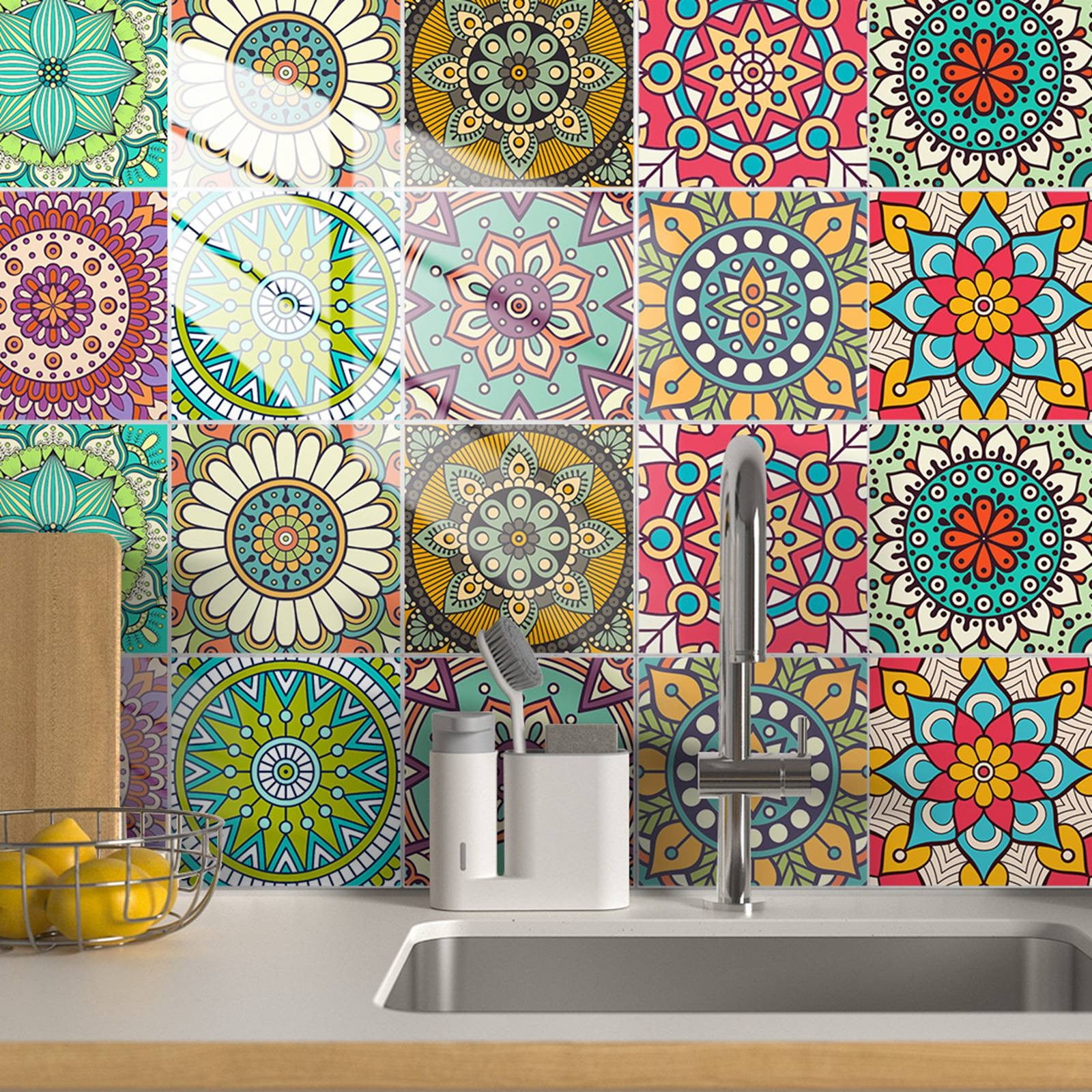 Home Accents Bohemian Mediterranean Tile Retrofit Bathroom And Stain ...