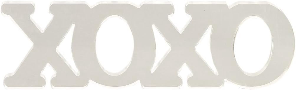 Home Accents Clear Acrylic Sculpture Hugs and Kisses XOXO - 16" x 5" x ...