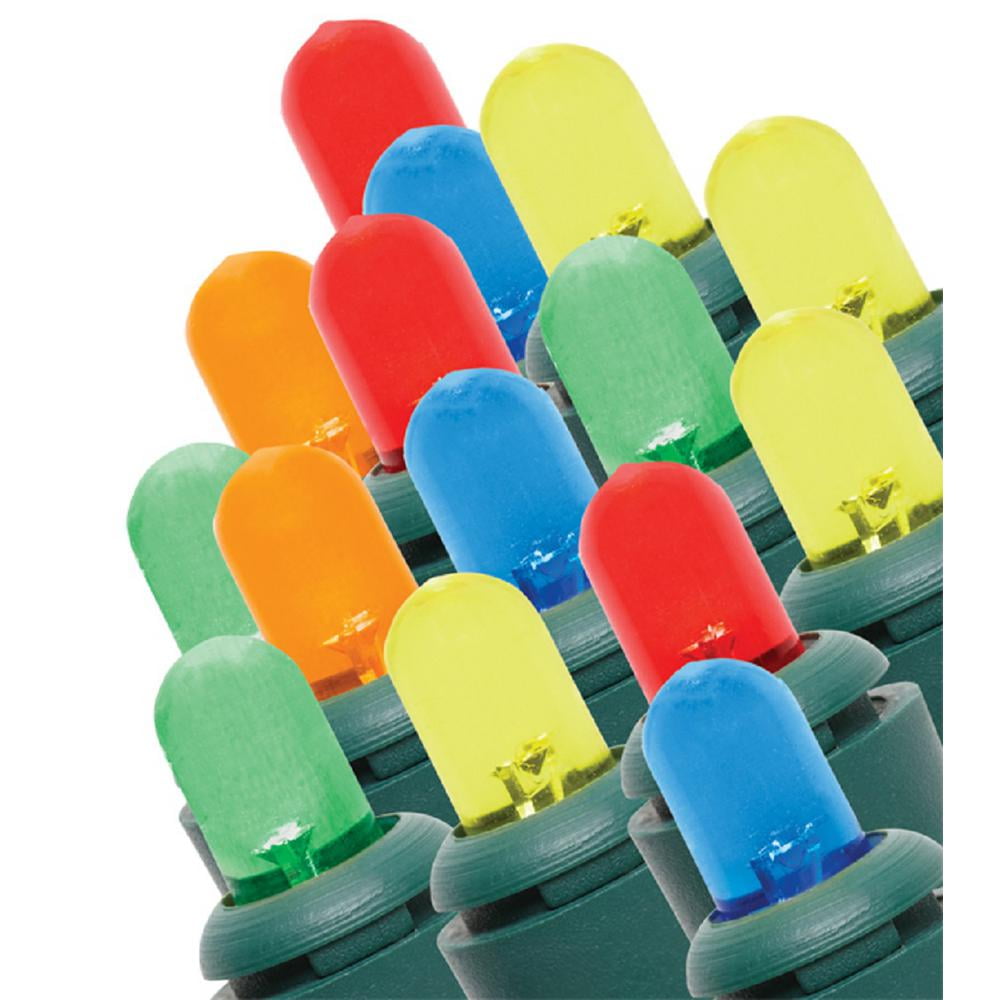 Home Accents Holiday 24 ft. 100-Light Multi-Color LED Dome Light String ...