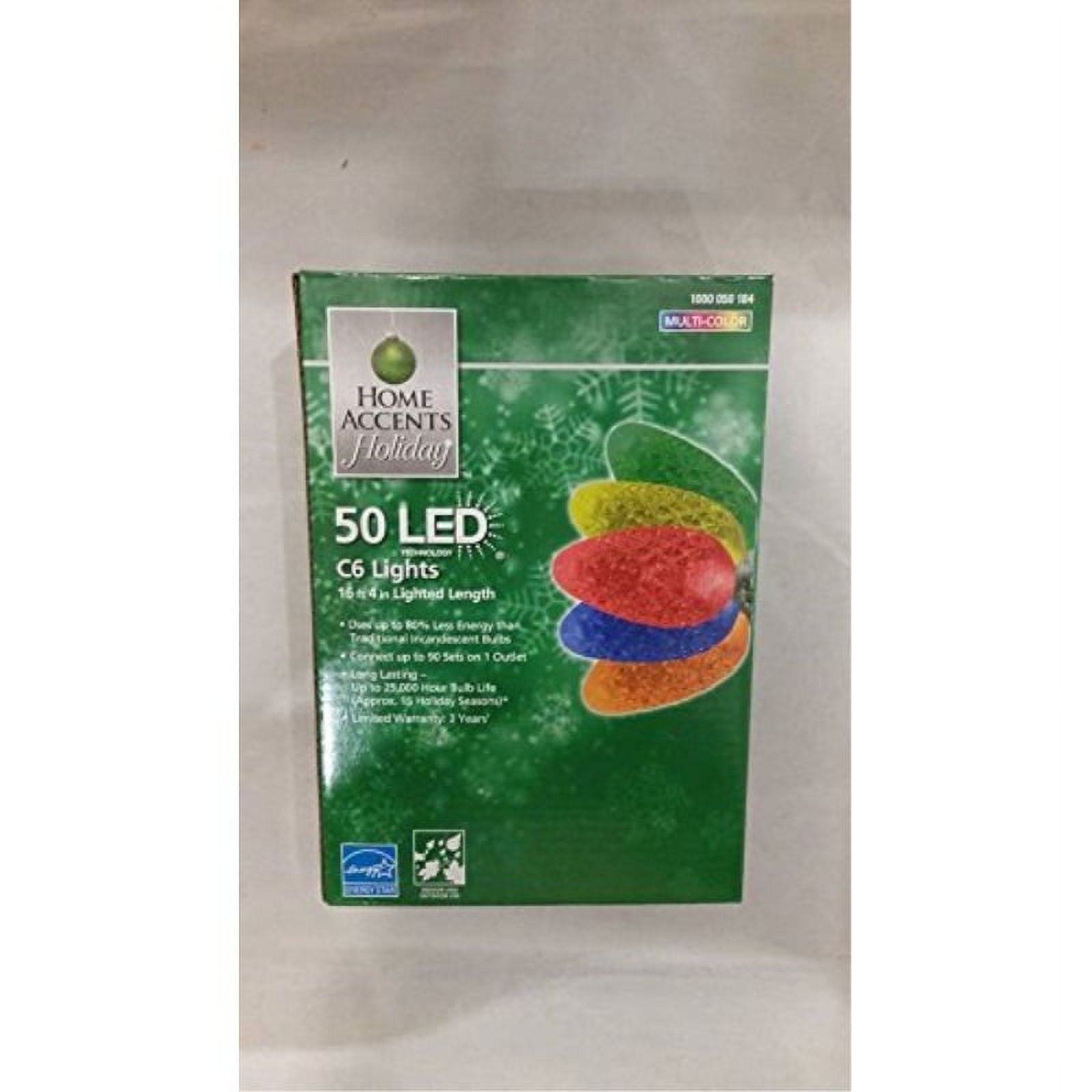 Home Accents Holiday 50-Light LED C6 Multi-Color Light Set - Walmart.com