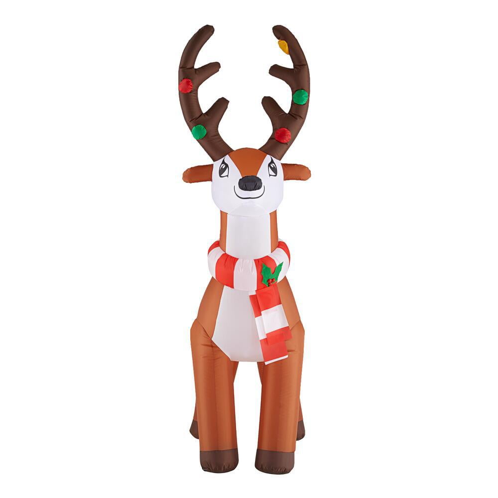 Inflatable Holiday Christmas Decoration, 6 Ft Reindeer with LED Lights ...