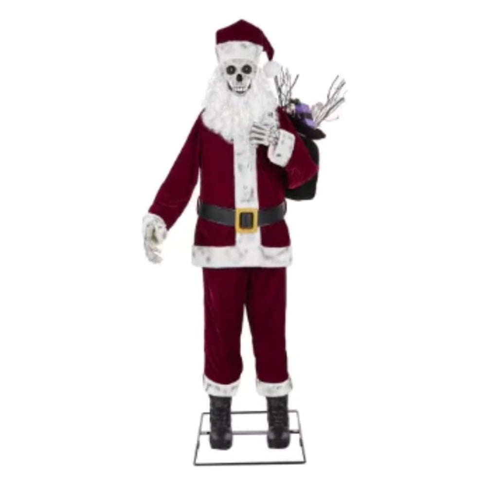Home Accents Holiday 6 ft. Animated LED Skeleton Santa - Walmart.com