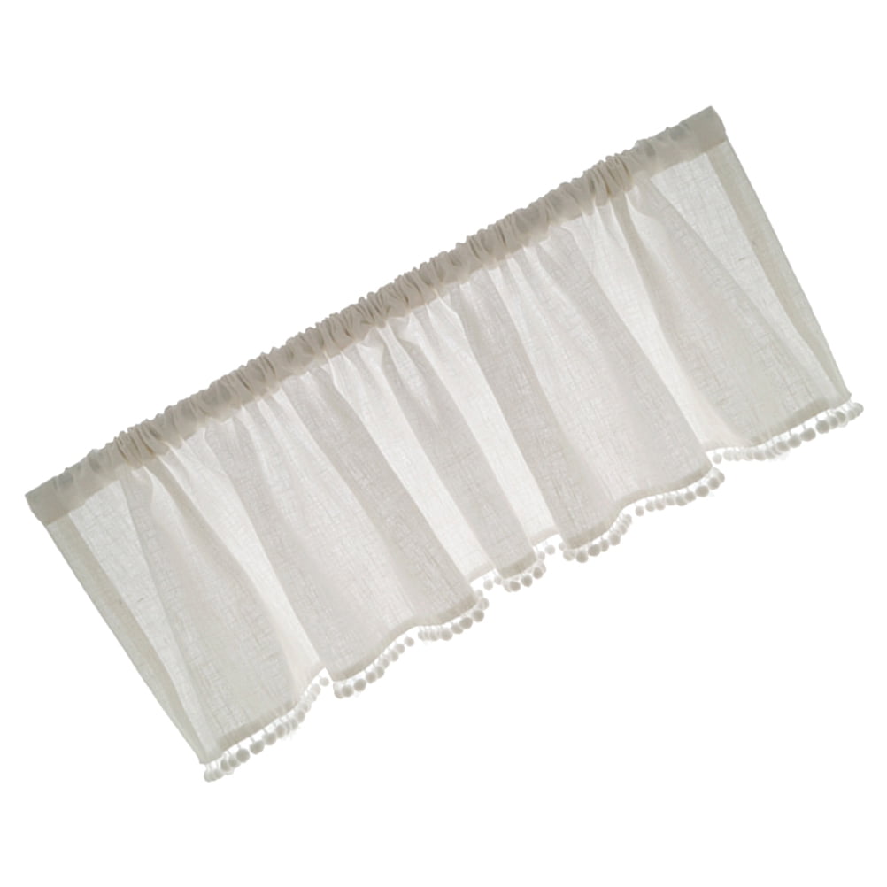 Cotton Balls Short Curtain Elegant Home Drape Window Decor for Bedroom ...