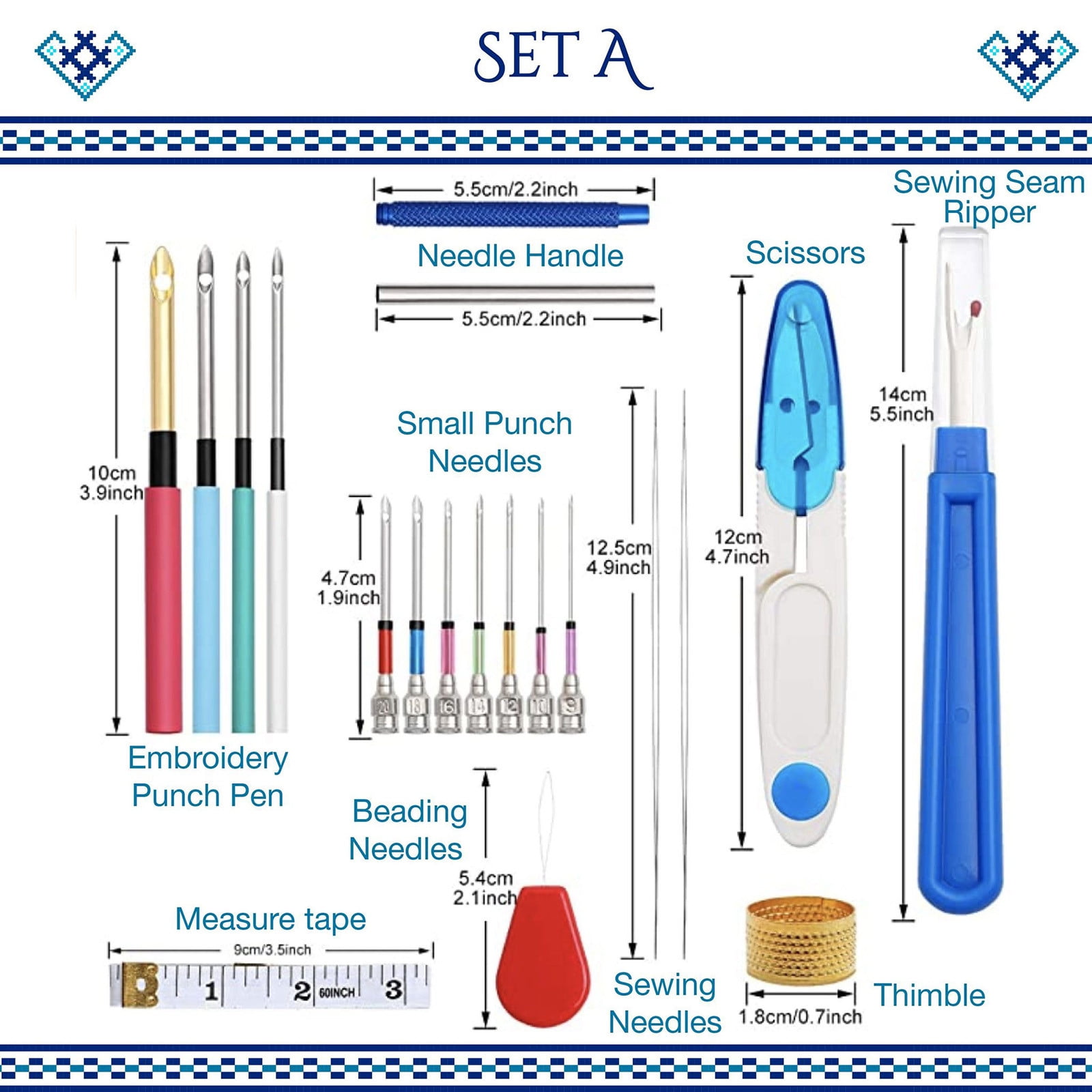Wiueurtly Punch Needle Kit,Embroidery Kits,Punch Needle Tool ...