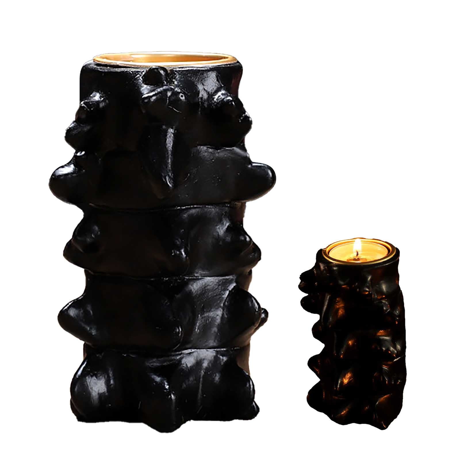 Home Aesthetic Resin Candle Organ Candle Holder Tabletop Centerpiece ...
