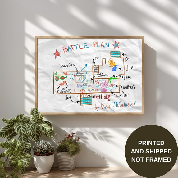 Home Alone Battle Plan Poster: Christmas Movie Map Art - Walmart.com