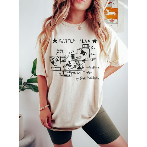 Home Alone Battle Plan Silhouette w/ landscape view shirt, Christmas ...