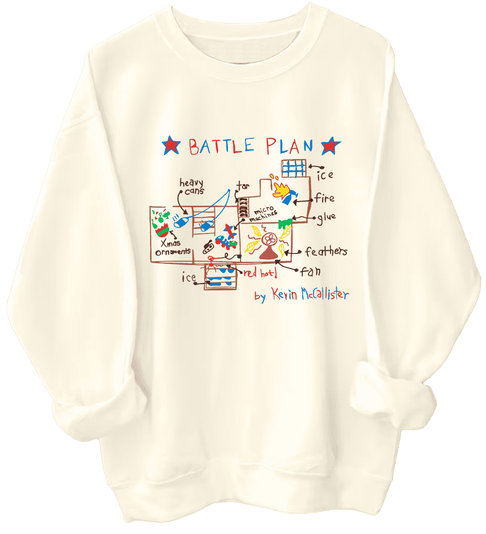 Home Alone Battle Plan Sweatshirt, Battle Plan Sweatshirt, Funny Battle ...