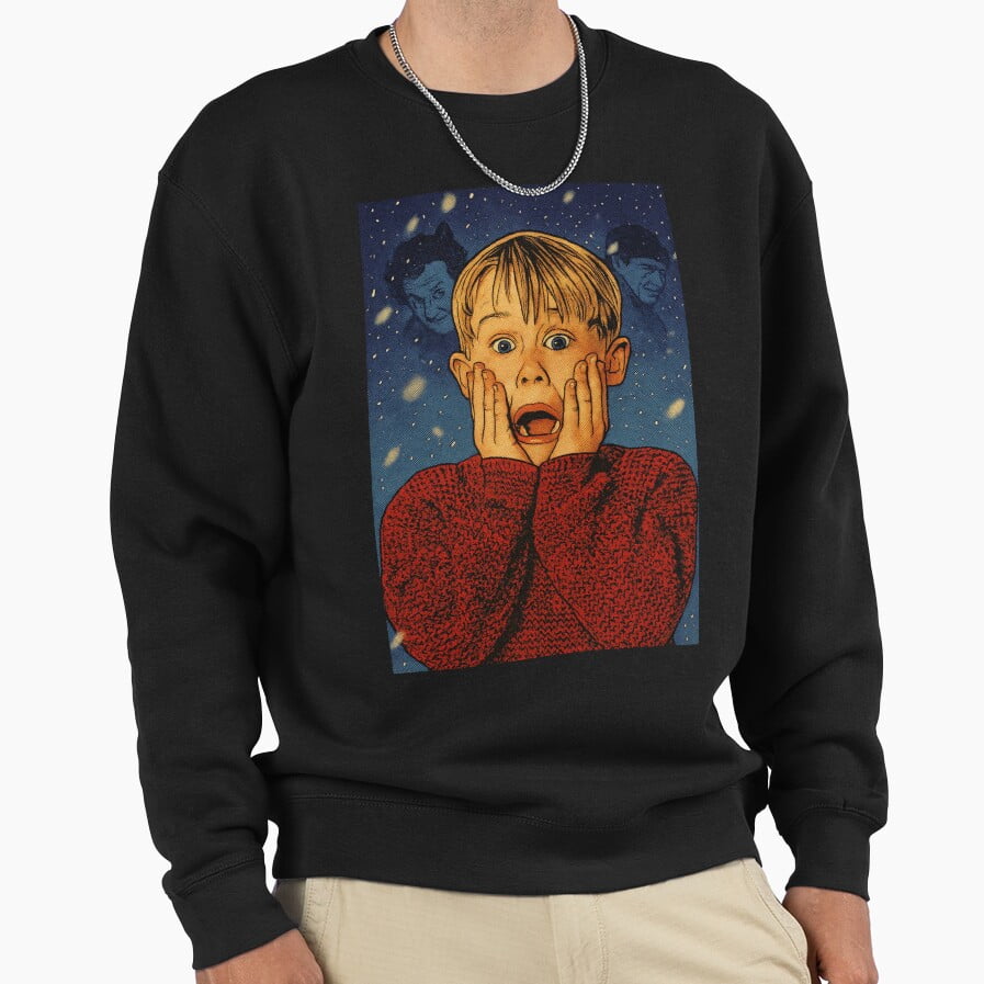 Home Alone Comic Book Style Macaulay Culkin Retro Vintage Graphic Holiday Unisex Sweatshirt ...