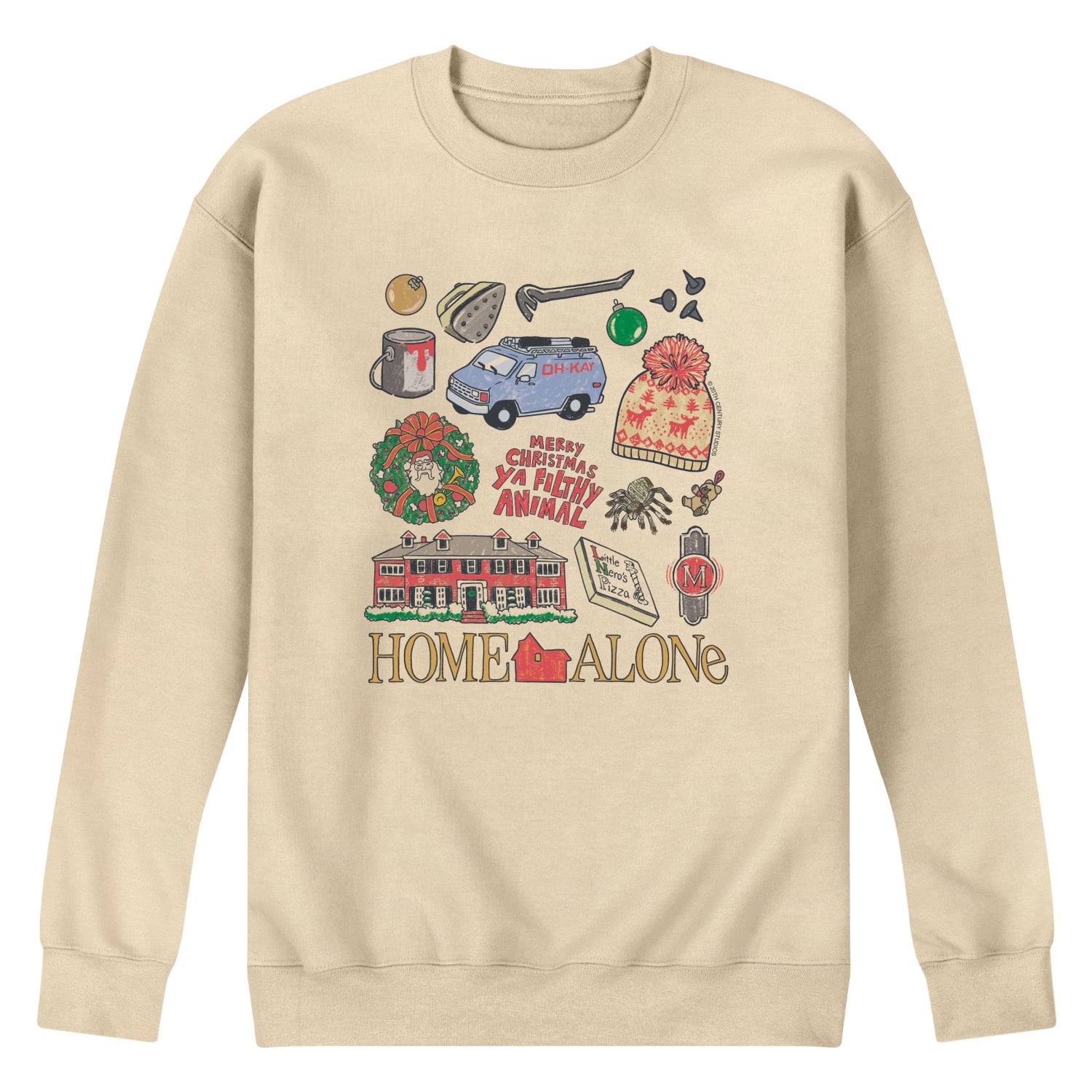 Home Alone - Ha Icon Grid - Men's Crew Fleece Sweatshirt - Walmart.com