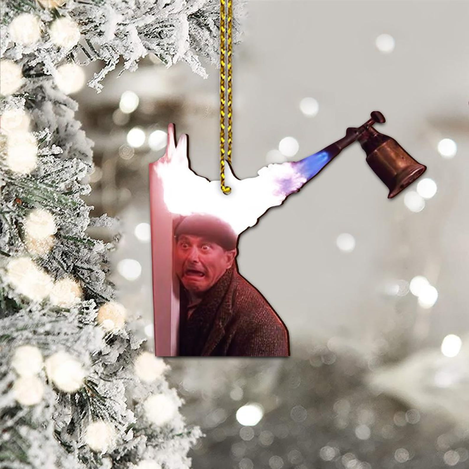 Home Alone Harry Ornament 2025 – Blowtorch Movie Scene Christmas Tree ...