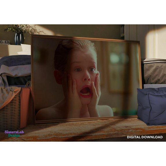 Home Alone Kevin Mccallister Printable Poster: Funny Bathroom Art Movie ...