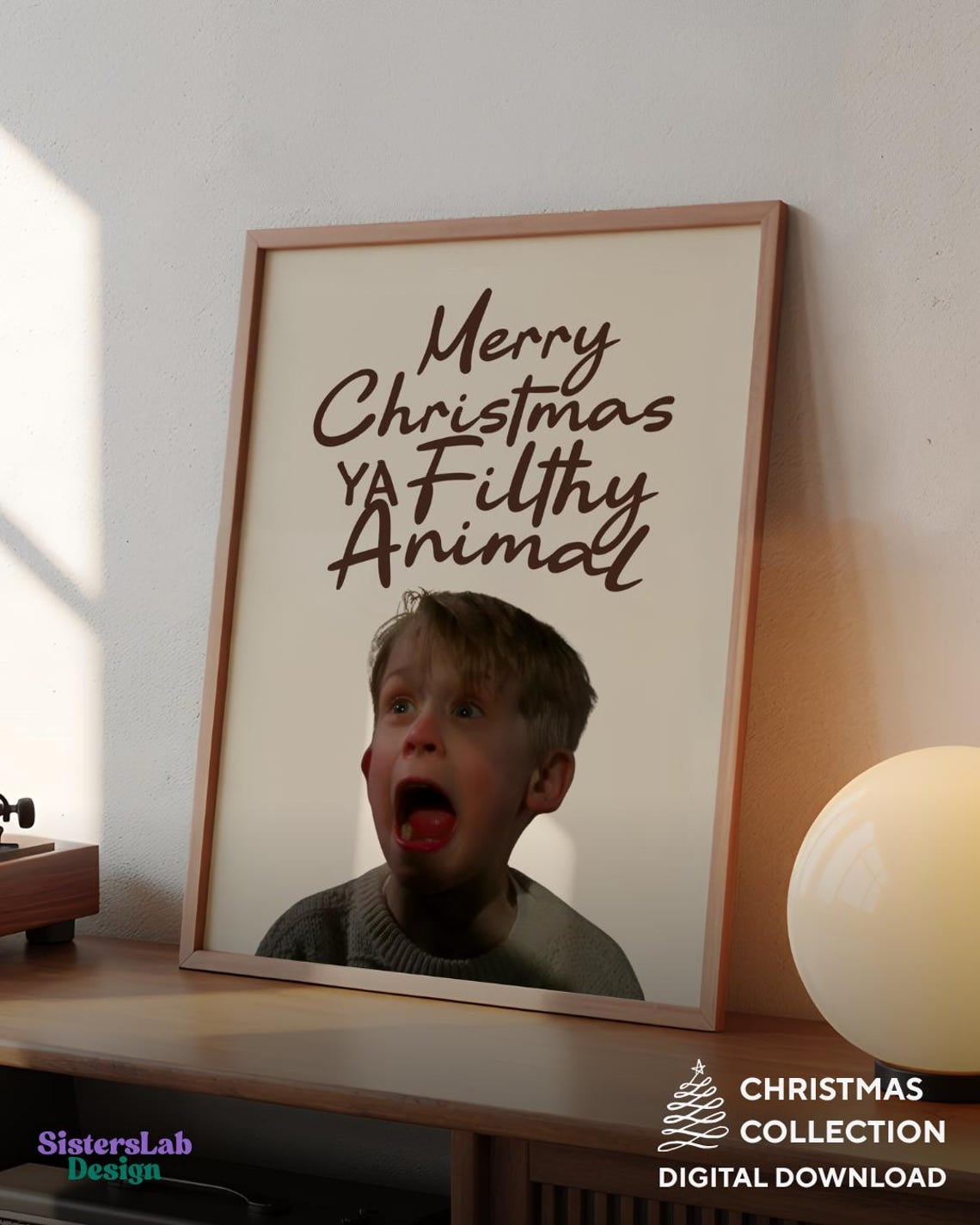 Home Alone Kevin Printable Poster: "Merry Christmas Ya Filthy Animal ...