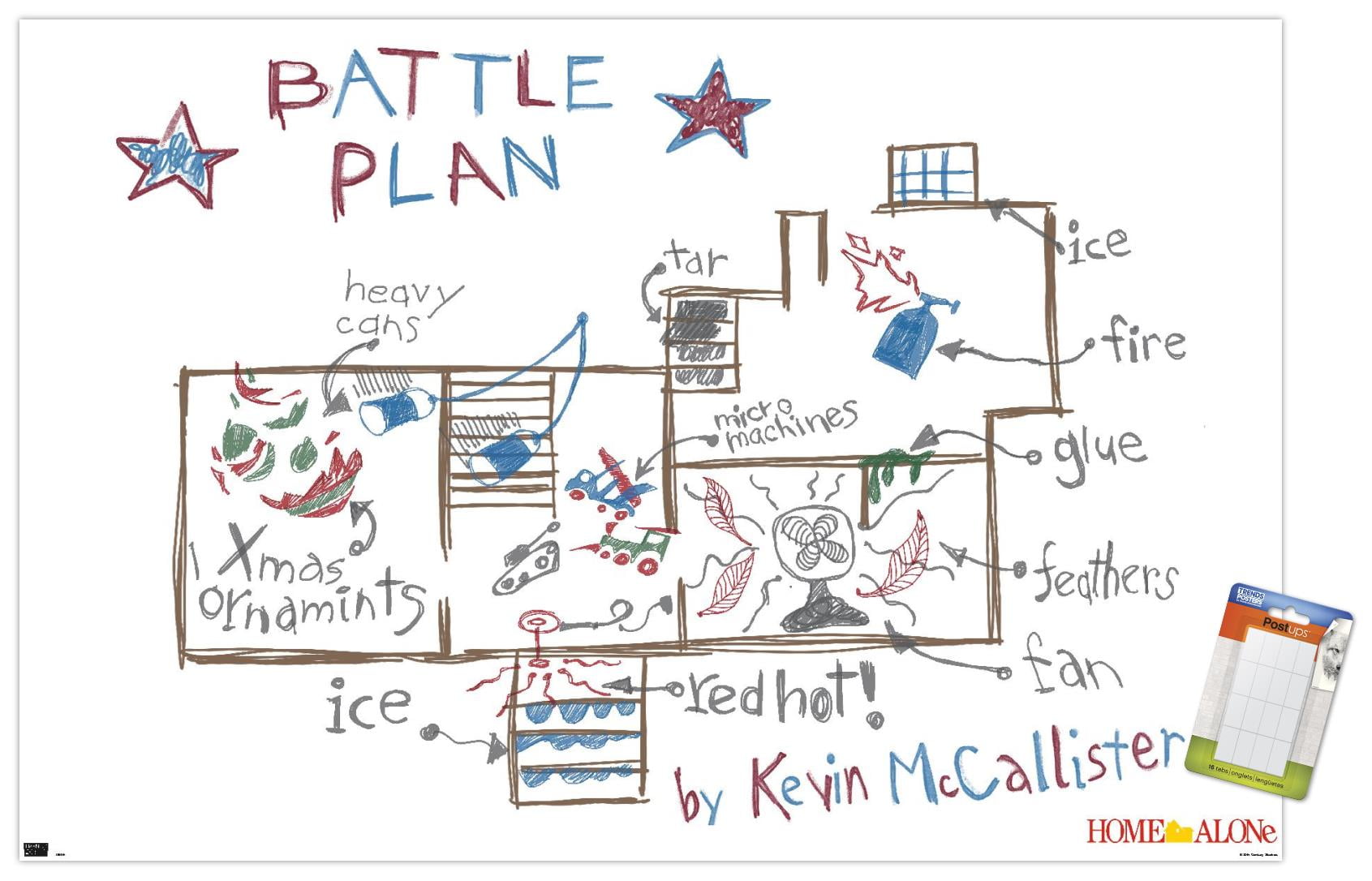 Home Alone - Map Wall Poster, 14.725" x 22.375" - Walmart.com