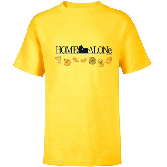 Home Alone Official Movie Logo with Booby Trap Icons - Short Sleeve T ...