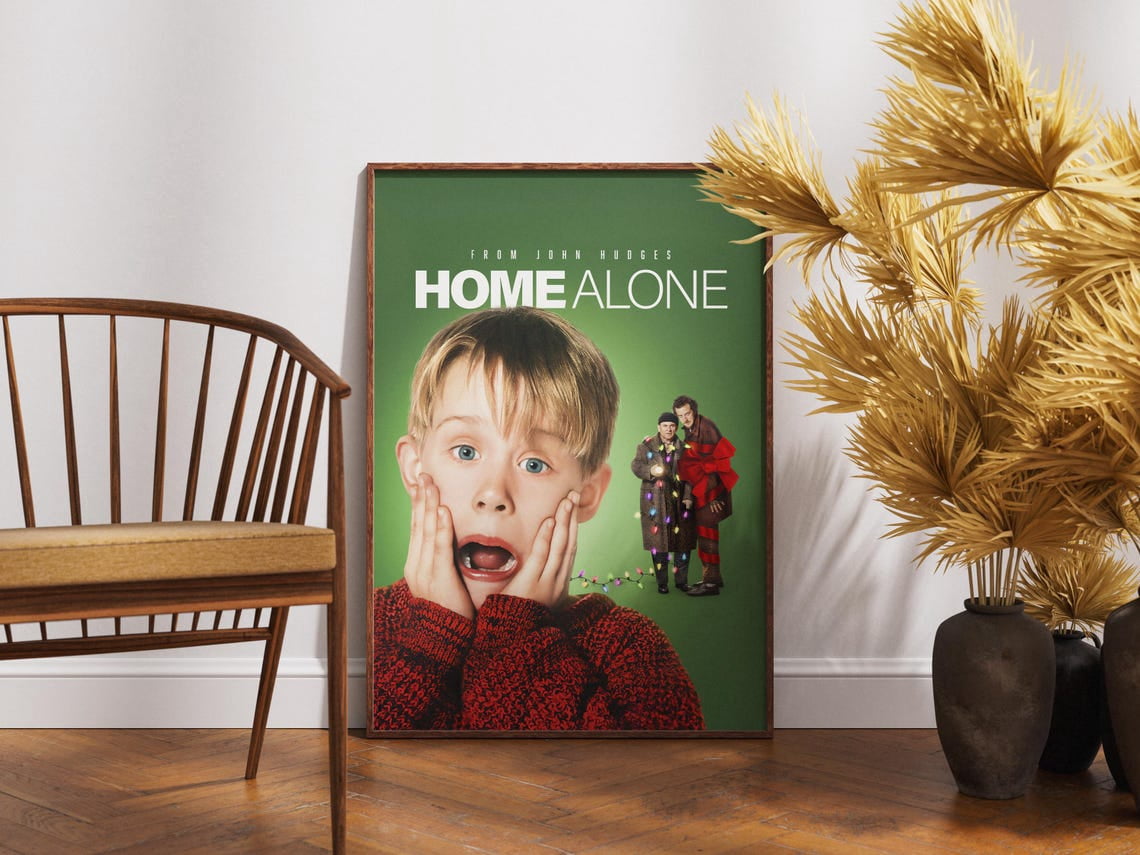 Home Alone Poster, Retro Christmas Film, Print Art, Vintage Movie ...