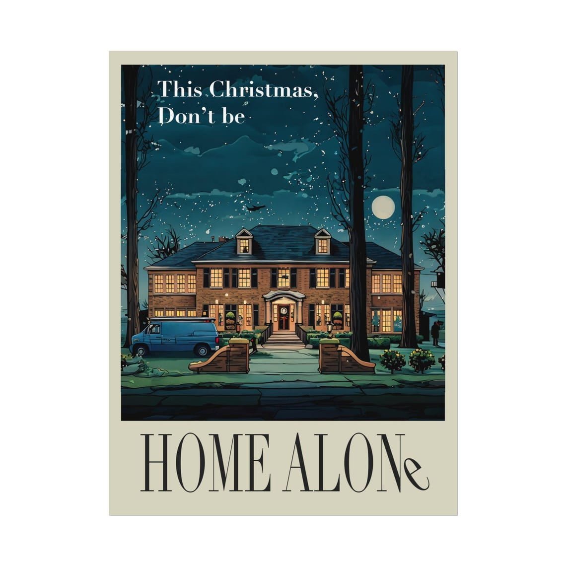 Home Alone Retro Travel Poster: Wall Art - Decor - Vintage Style Rolled ...