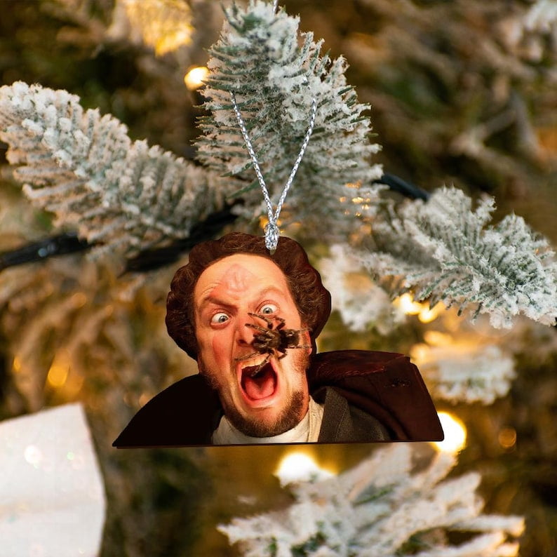 Home Alone Spider Face Ornament 2025 – Movie Scene Xmas Tree Decoration ...