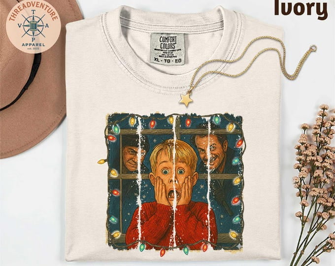 Home Alone T-Shirt, Retro Characters Sweatshirt, Holiday Movie ...