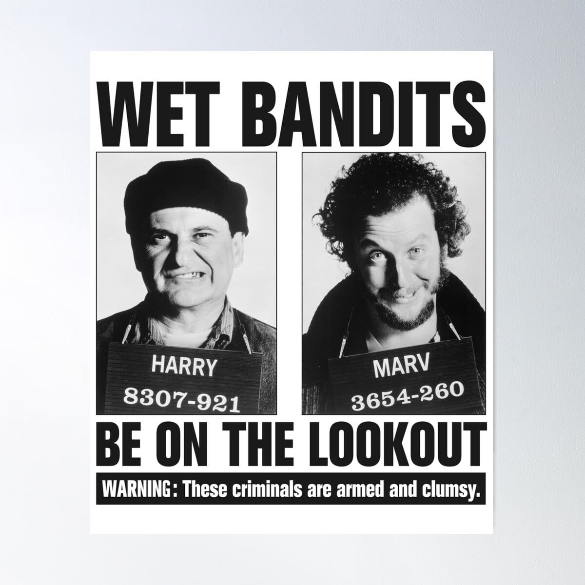 Home Alone Wet Bandits Poster Wall Art, Modern Wall Decor For Living ...