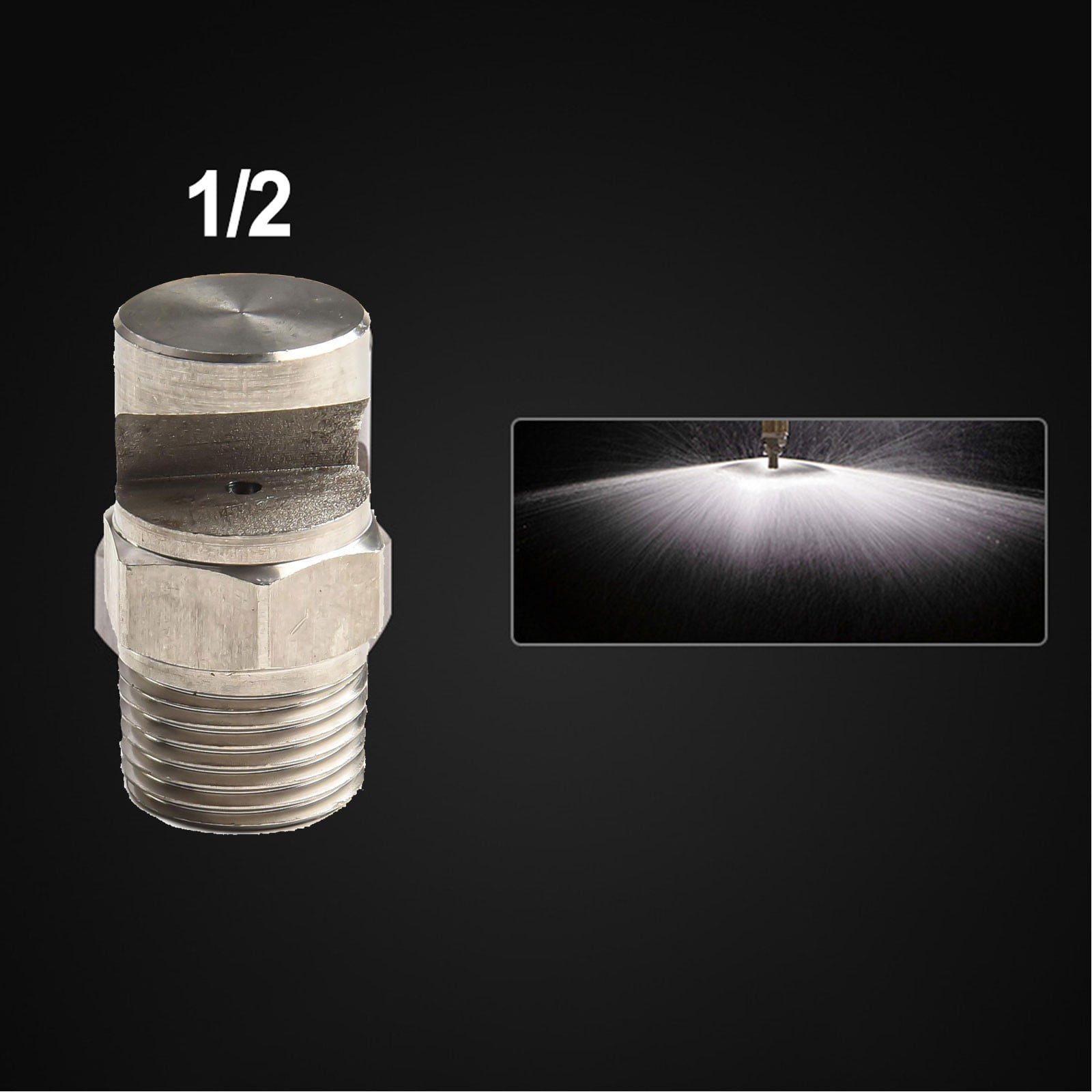 Home And Garden Boomless Nozzle 1/2inch Stainless Steel Deflector 140 ...