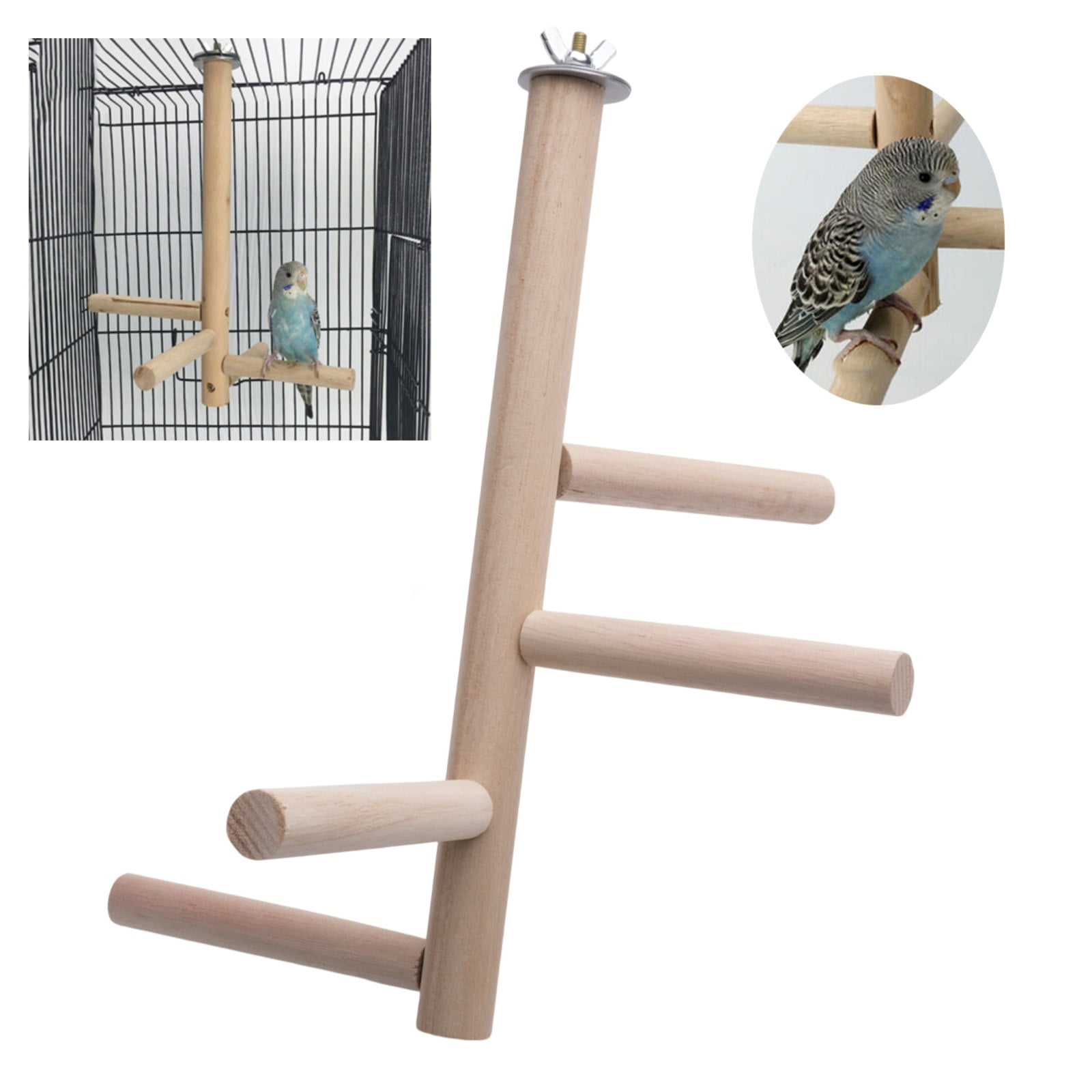 Home And Garden Products Bird New Toy Perch Stick Natural Wood Stand ...