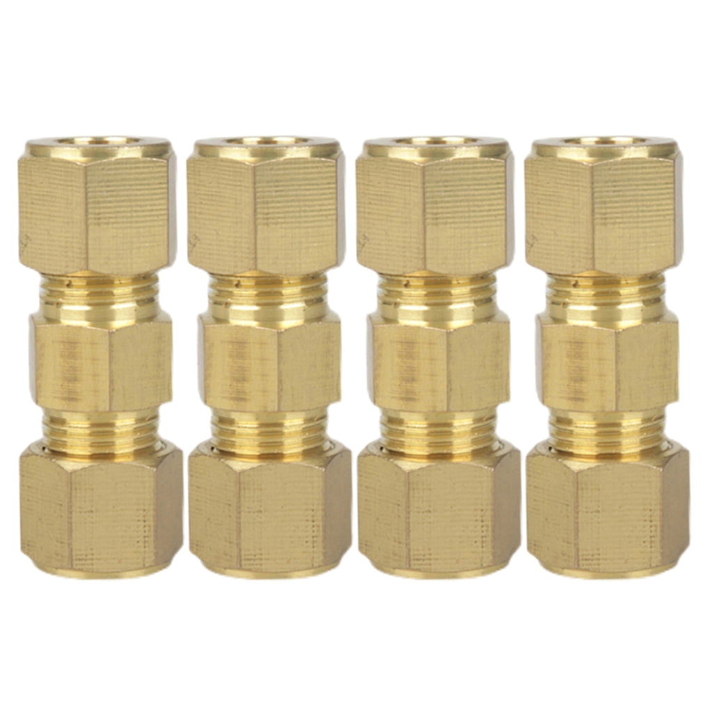 Home Appliance Brass Compression Tube Fittings 1/4inch Od Pipe ...