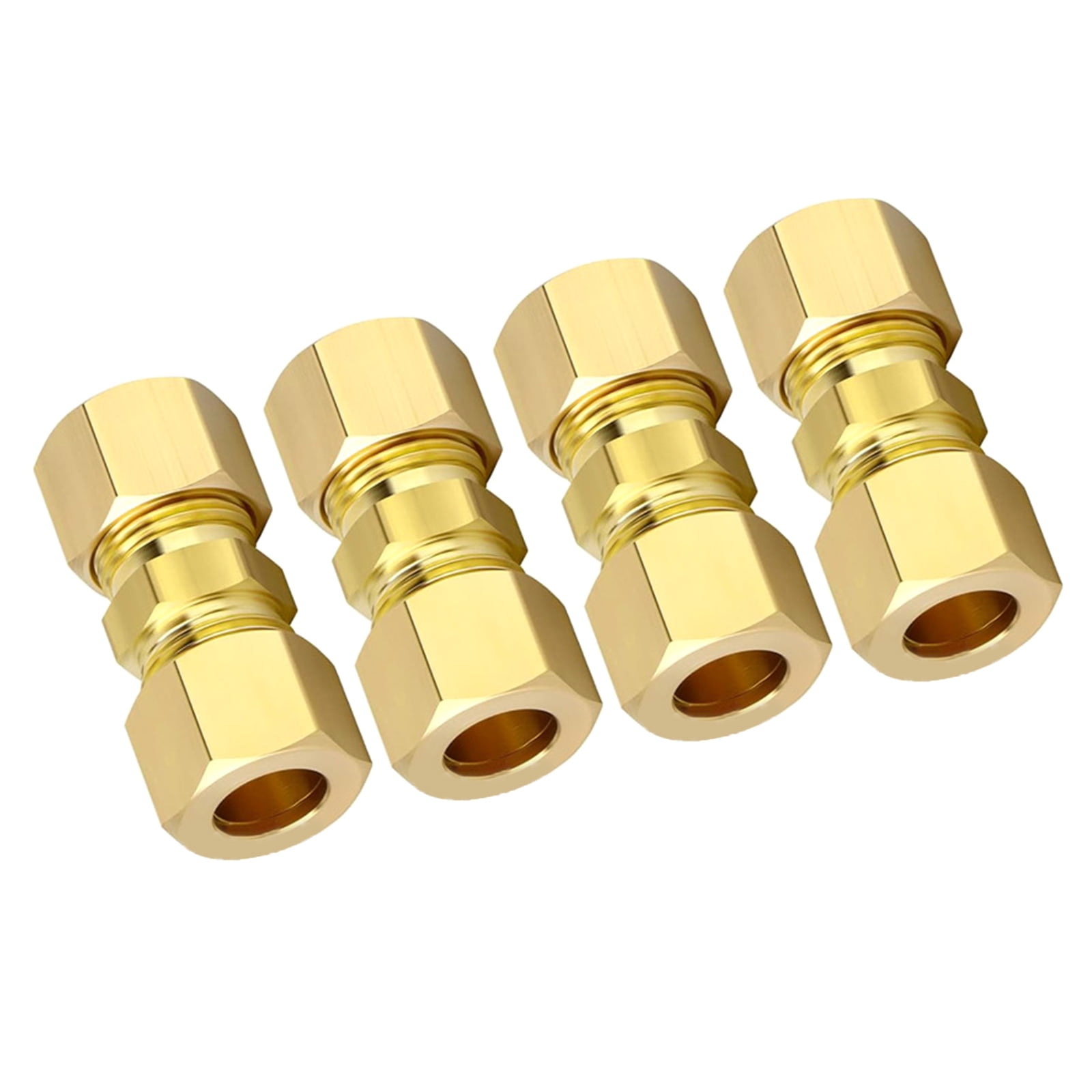 Home Appliance Brass Compression Tube Fittings 1/4inch Pipe Connector ...
