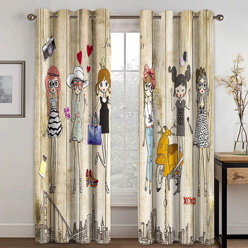 Home Appliance Cheap Living Room Curtains for Living Room Cartoon ...